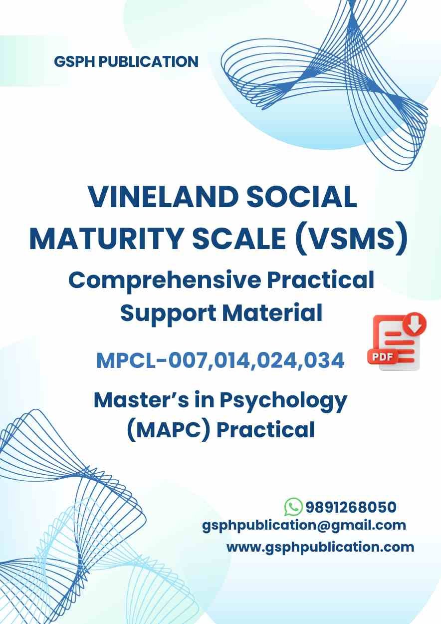 IGNOU MAPC Vineland Social Maturity Scale Practical PDF (VSMS) - GSPH ...